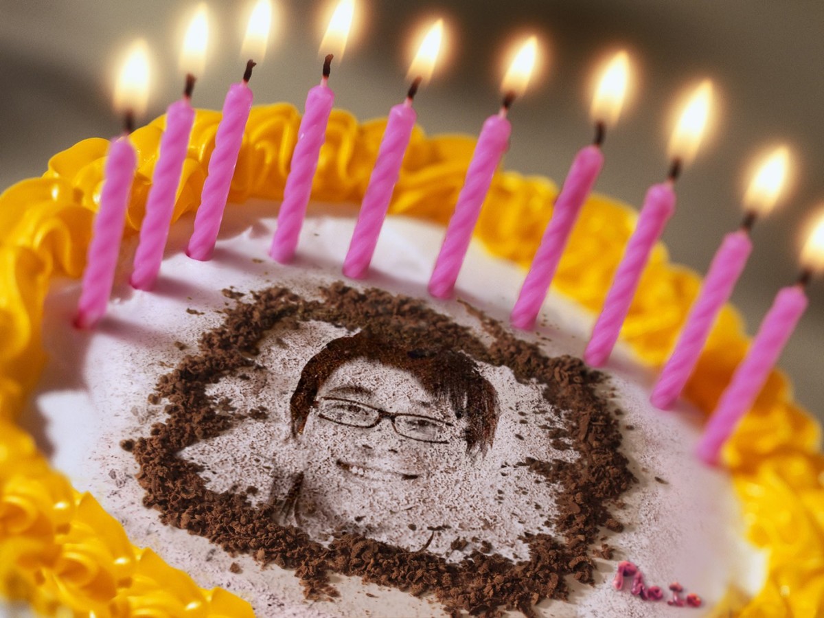 Personal Photo On Birthday Cake A Perfect Greeting Card 