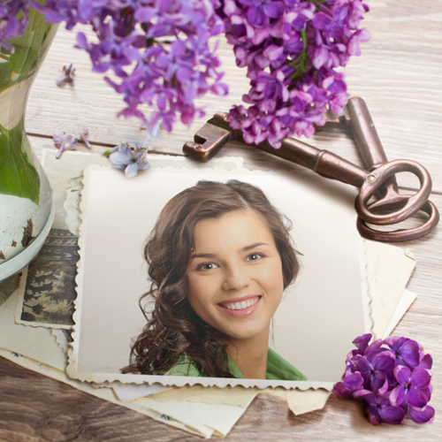 'Lilac Still Life' Love Photo Frame for Wedding Photos
