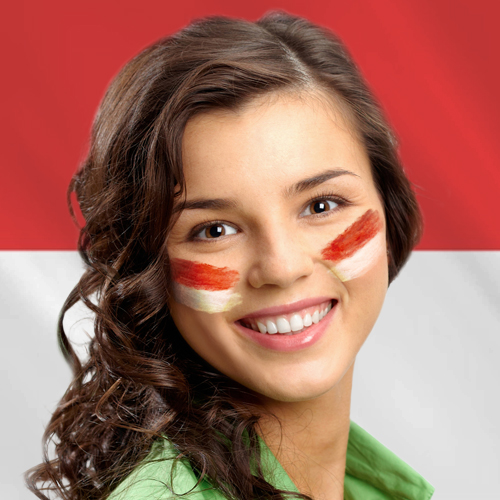 'Flag of Indonesia' Online Face Painting for Your Portrait Photo