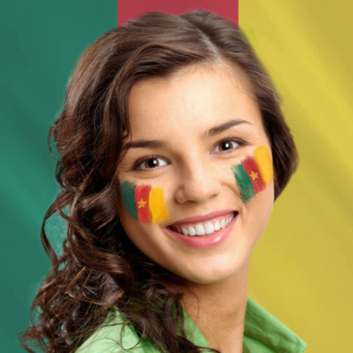 'Flag of Cameroon' Online Face Painting for Your Portrait Photo