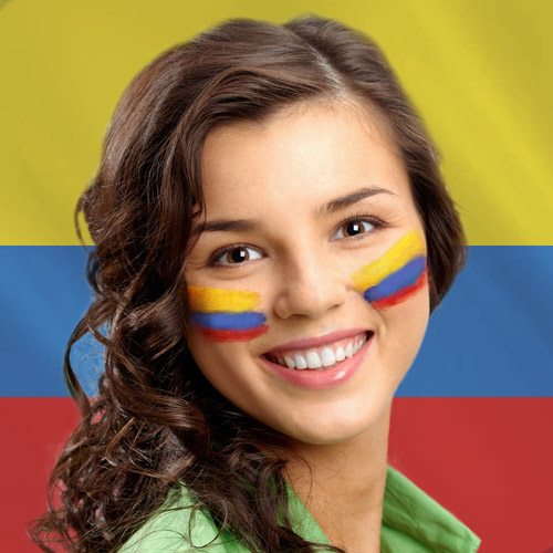 'Flag of Colombia' Online Face Painting for Your Portrait Photo