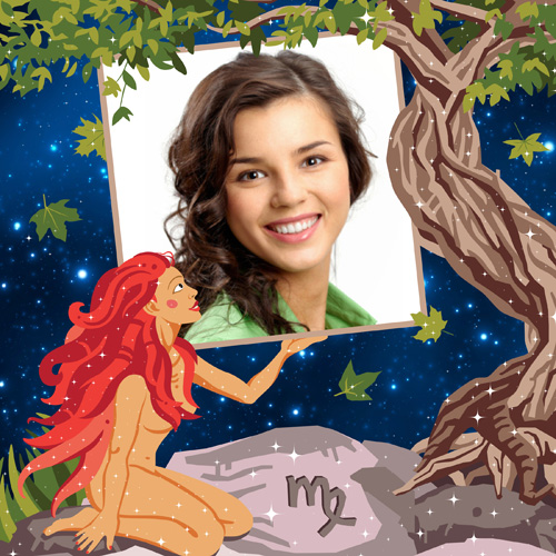 Virgo frame: your zodiac sign photo frame online for free