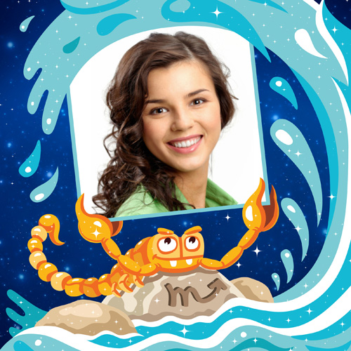 Scorpio frame: your zodiac sign photo frame online for free