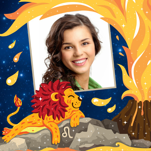 Leo frame: your zodiac sign photo frame online for free