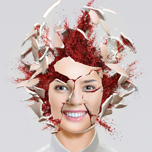 Make a head explosion effect with your face photo online
