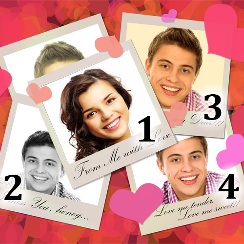 Crea tu foto amor en collage con las fotos polaroid