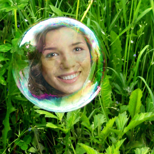 'Bubble' Realistic Photo Montage Template Online