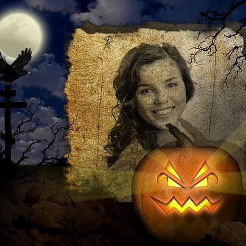'Halloween Night' Halloween Photo Effect. Make Scary Picture