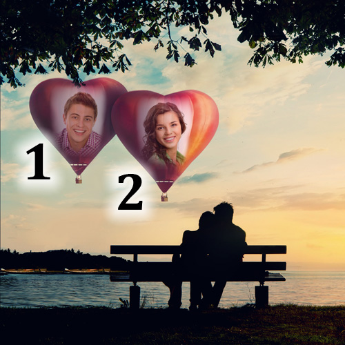 Make Love Card Online with 'Heavenly Love' Photo Effect