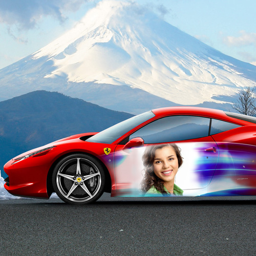 Add 'Red Ferrari' Travel Themed Picture Frame Online