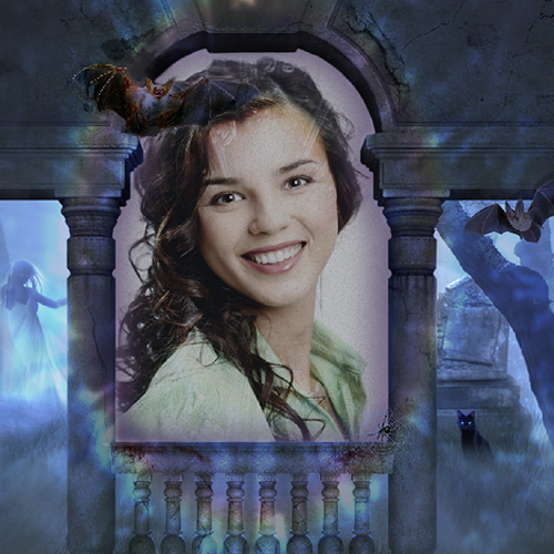 Make a spooky Halloween photo with this ghost photo frame